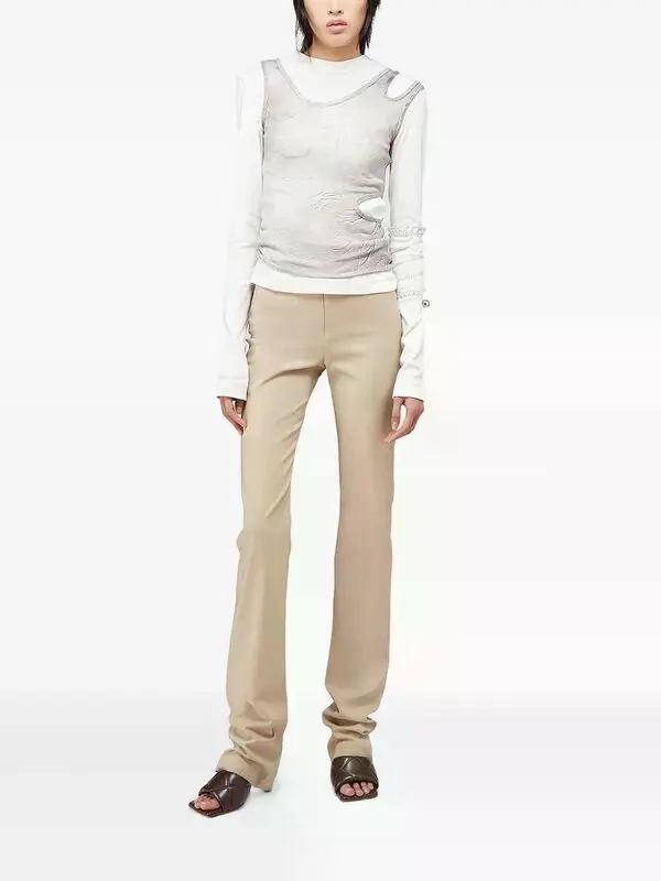 RUSFRCADE Layered Cut-out Long Sleeve Top