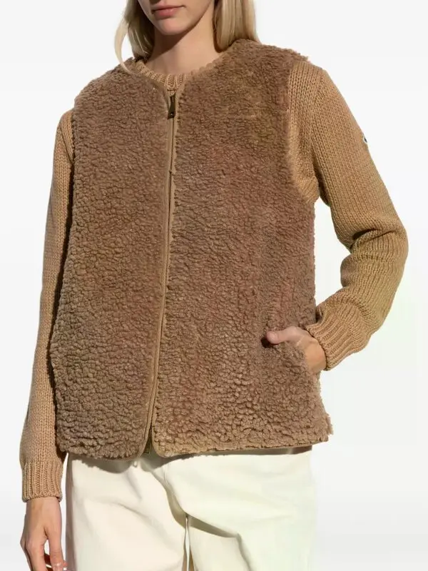 Moncler Quintin Quilted Jacket With Shearling Trim
