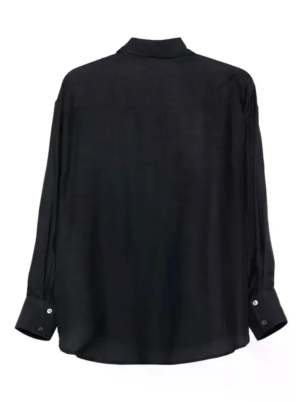 FRENKEN Button-down Shirt With Classic Collar And Curved Hem