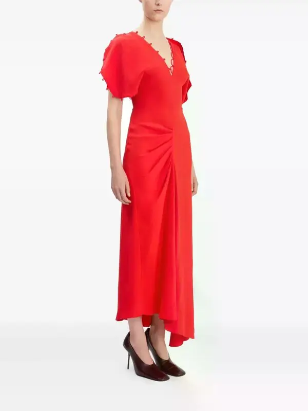 Victoria Beckham Rouleaux-detail Midi Dress