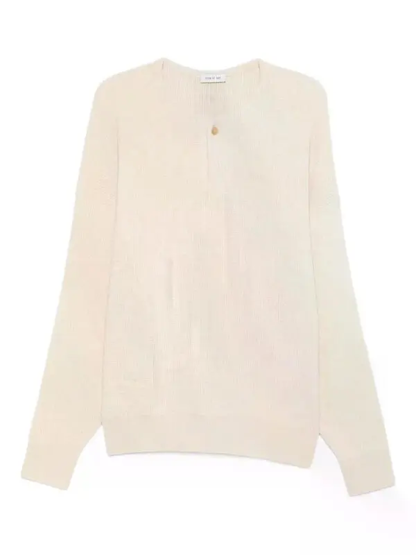 Fear Of God Waffle Knit Button-front Sweater - Neutrals