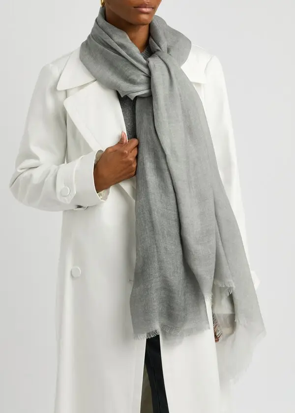 AMA PURE Cashmere Scarf - Grey