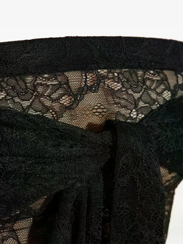 Vetements Lace Bow Detail Strapless Top