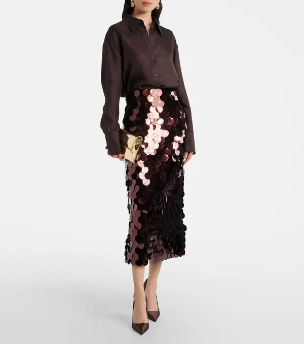 ROKSANDA Sequined Midi Skirt