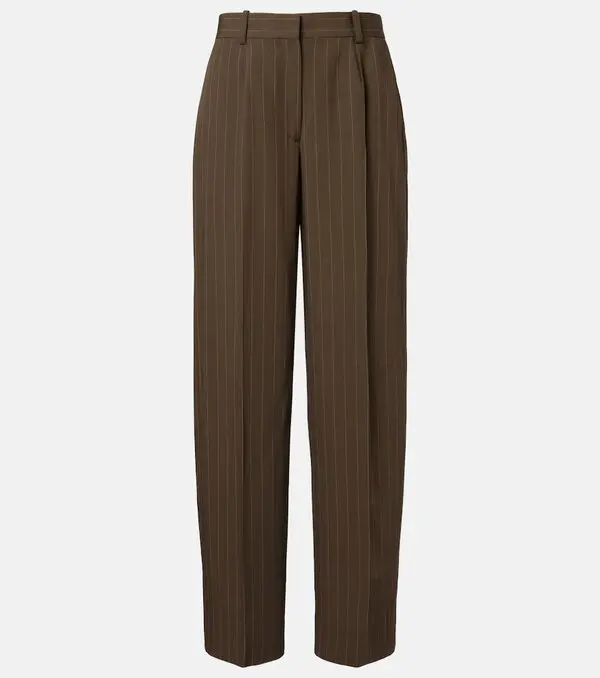 TOTEME Pinstripe Straight Leg Trousers