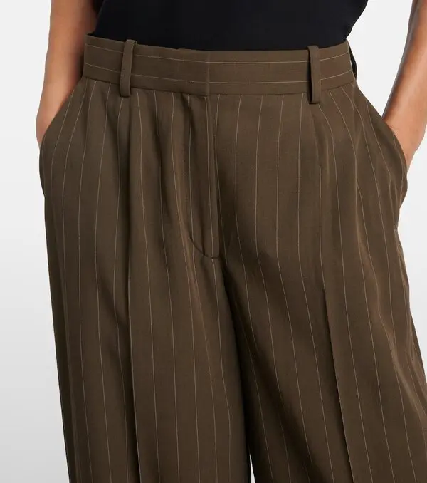 TOTEME Pinstripe Straight Leg Trousers