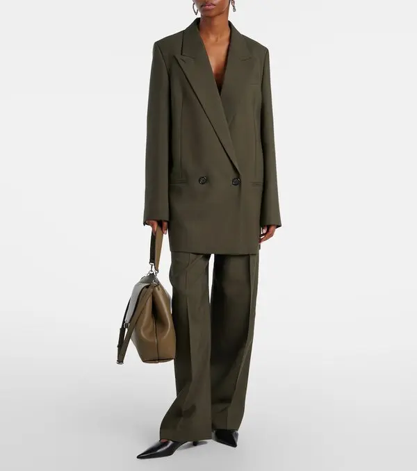 TOTEME Wool-blend Wide-leg Trousers