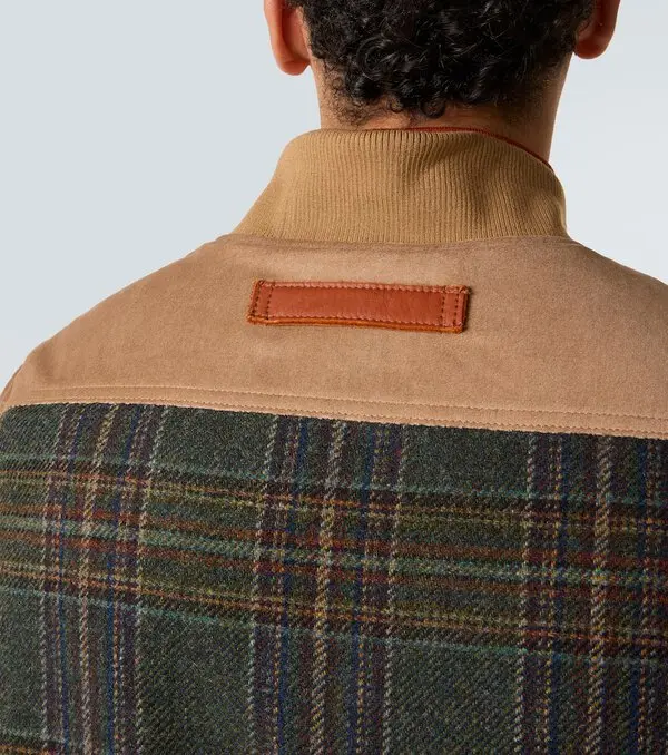 Junya Watanabe Leather-trimmed Vest - Brown