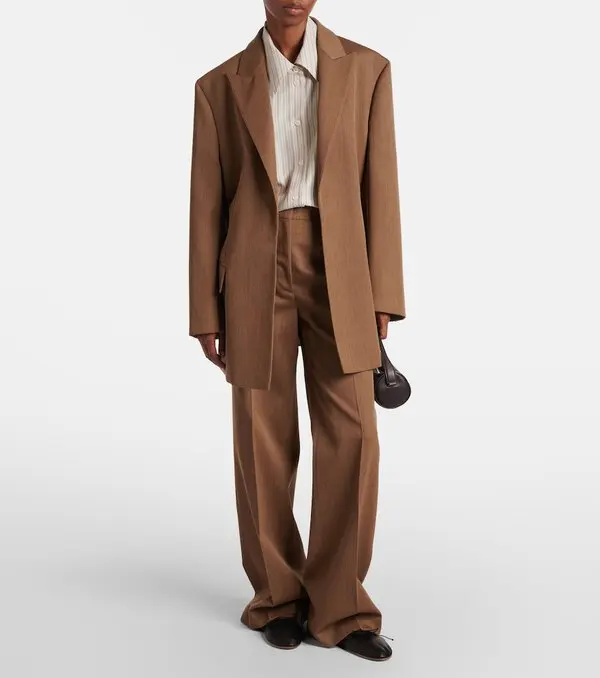 FFORME High-rise Virgin Wool Wide-leg Trousers