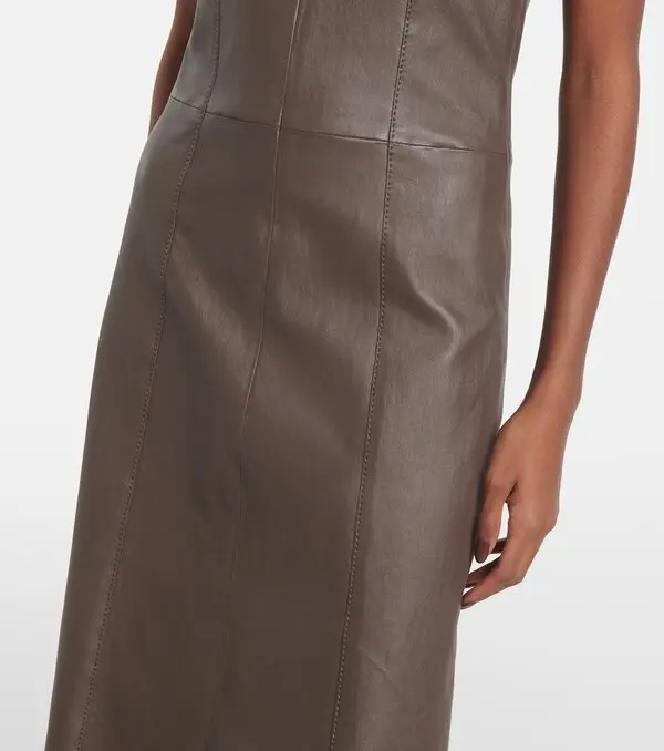 JOSEPH Leather Midi Dress