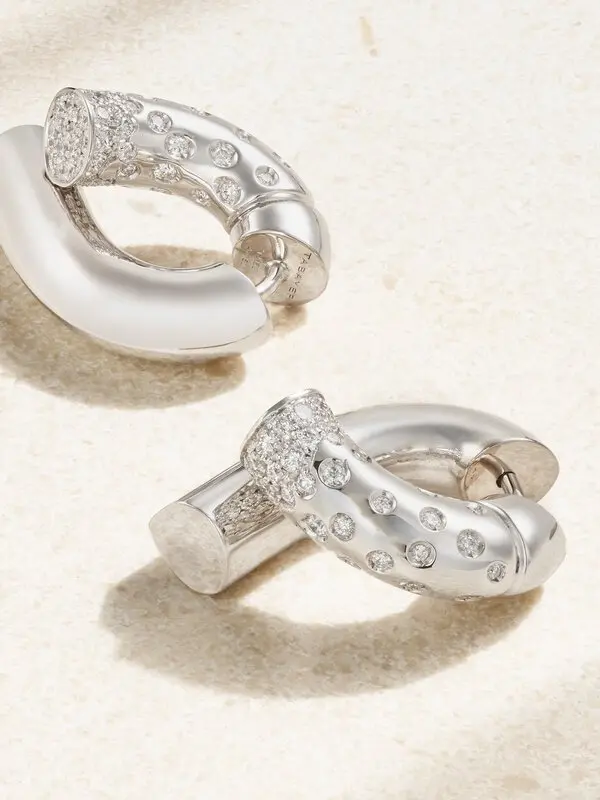 TABAYER Oera 18-karat White Gold Diamond Earrings