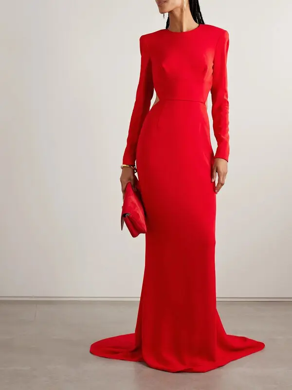 Stella McCartney Open-back Crepe Gown - Red