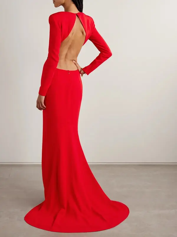 Stella McCartney Open-back Crepe Gown - Red