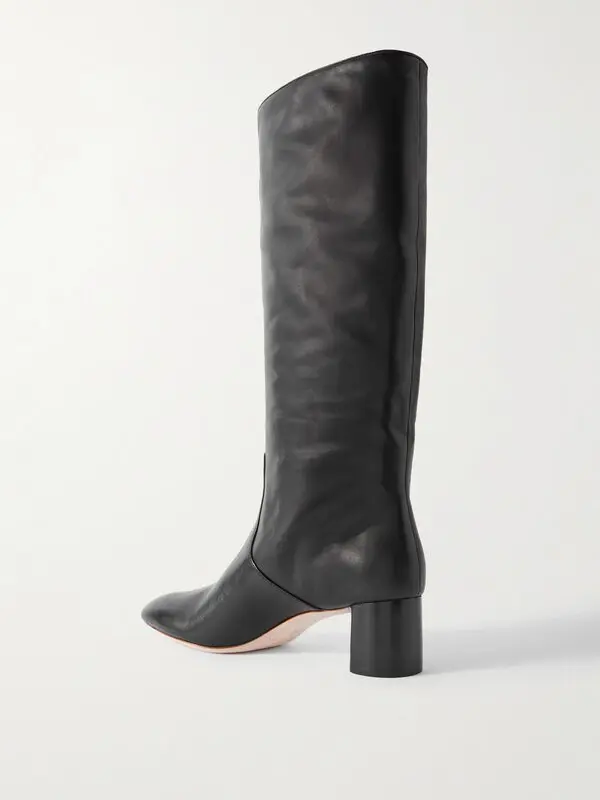 LOEFFLER RANDALL Gia Leather Knee High Boots With Block Heel