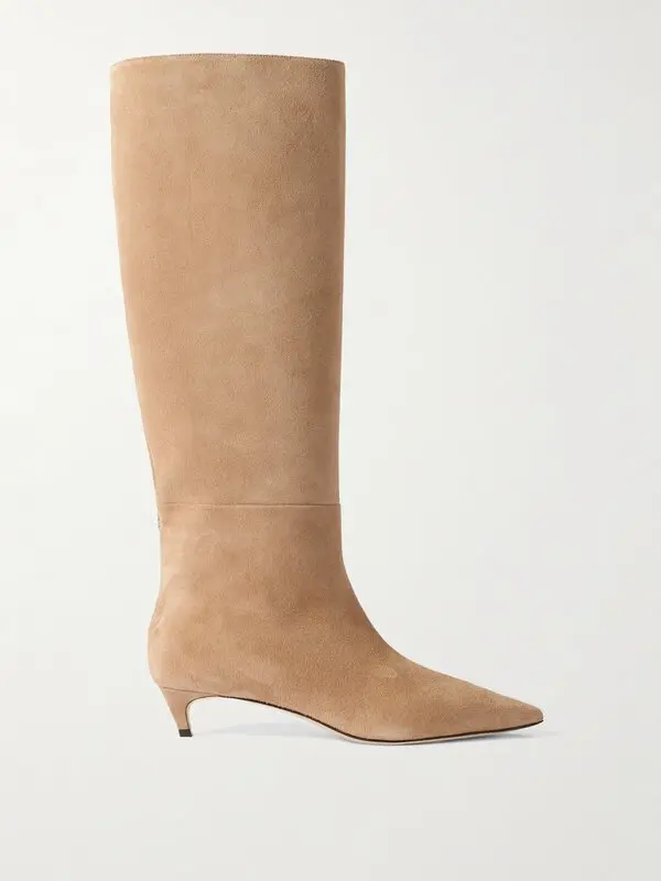 JIMMY CHOO Maxima 35 Suede Knee Boots - Brown