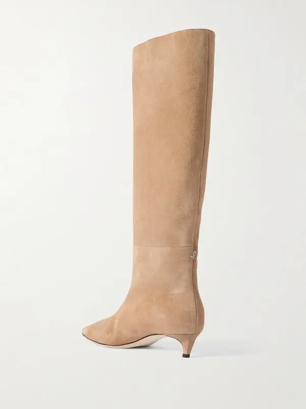 JIMMY CHOO Maxima 35 Suede Knee Boots - Brown