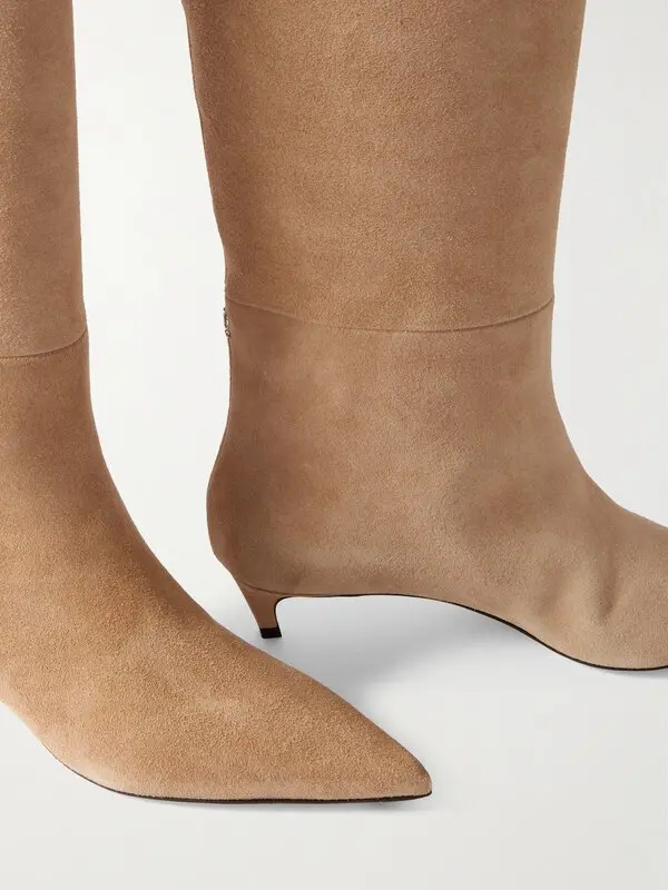 JIMMY CHOO Maxima 35 Suede Knee Boots - Brown