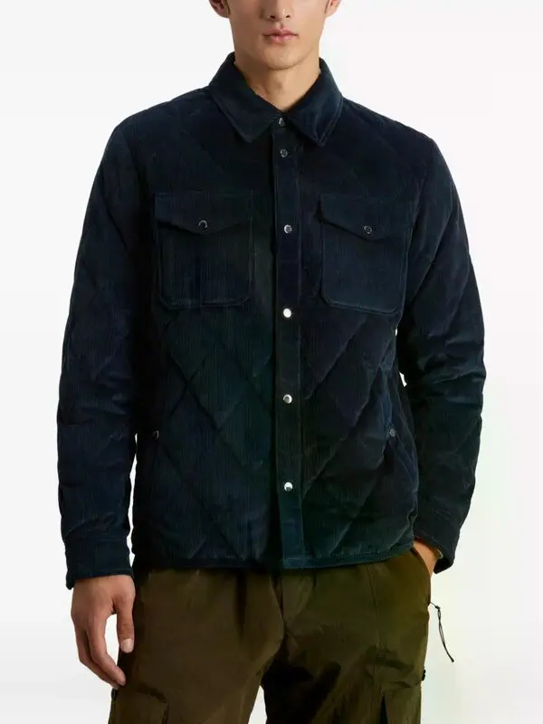 Woolrich Corduroy Quilted Shirt Jacket - Blue