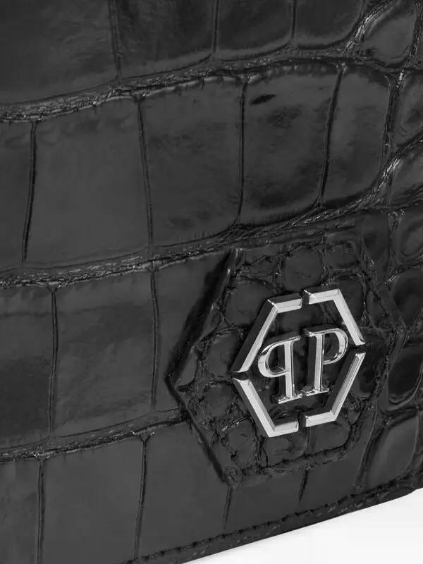 Philipp Plein Crocodile-print Leather Passport Holder