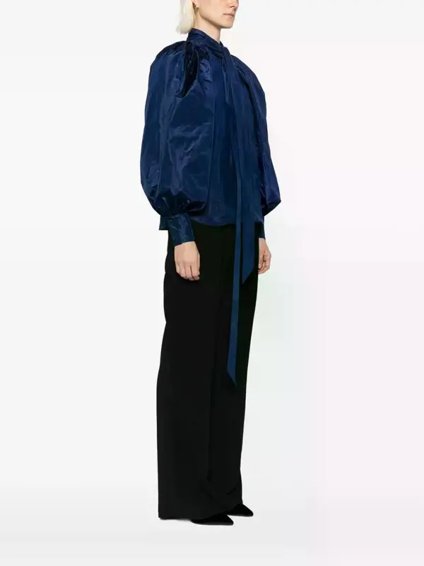 Martin Grant Silk Shirt With Pussy-bow Collar