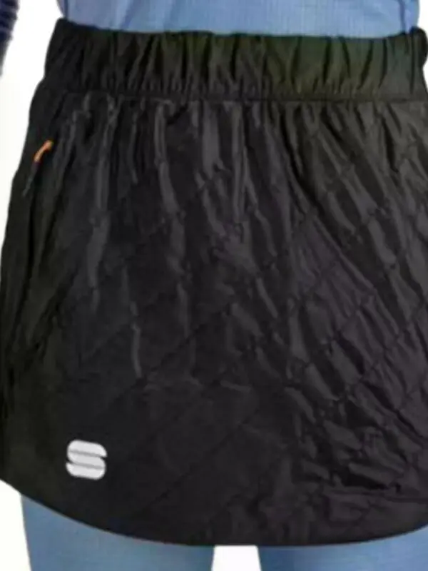 SPORTFUL Quilted Pattern Skirt With Elasticated Waistband - Black