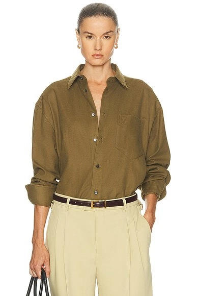 AMI Paris Boxy Button Up Top