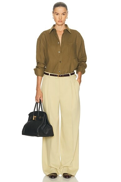 AMI Paris Boxy Button Up Top