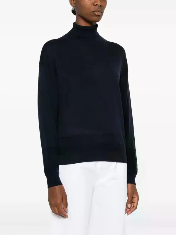 Eleventy Turtleneck Sweater With Ribbed Cuffs And Hem