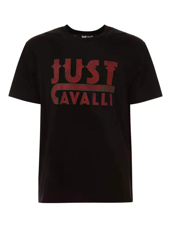Just Cavalli Logo-print Short-sleeve T-shirt - Black