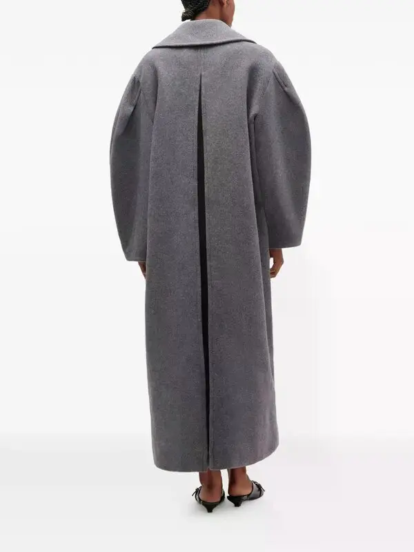 GANNI Balloon-sleeve Double-breasted Coat