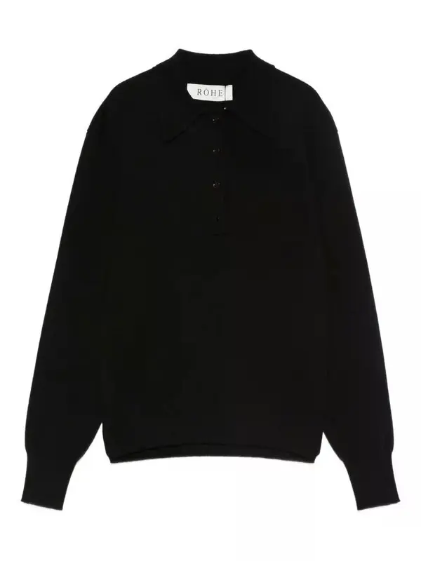 RÓHE Knitted Polo Top