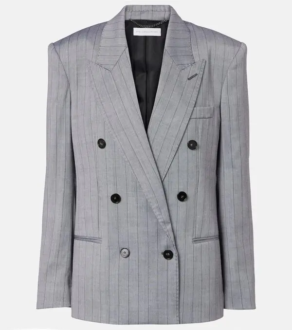 Stella McCartney Double-breasted Wool Blazer - Grey