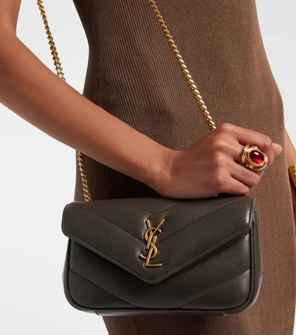 Saint Laurent Loulou Mini Leather Shoulder Bag