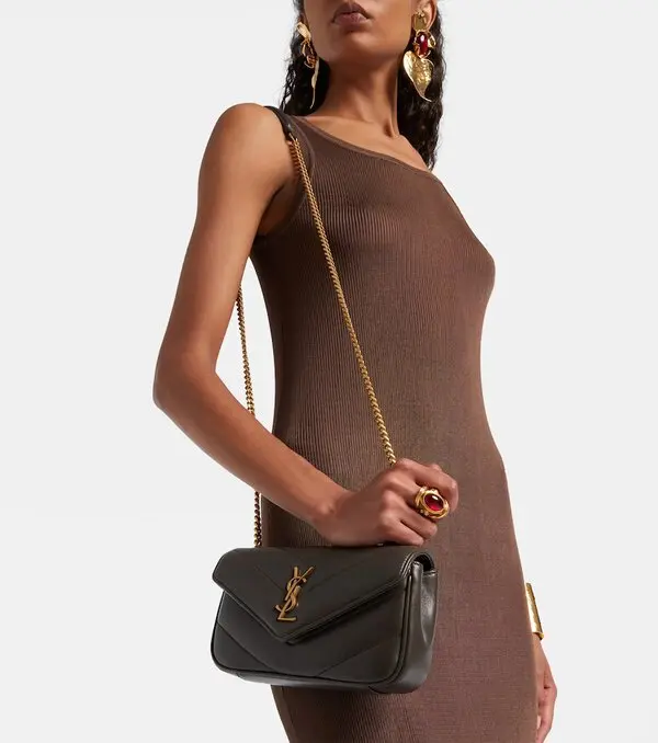 Saint Laurent Loulou Mini Leather Shoulder Bag