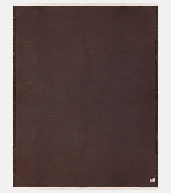 Etro Clergy Pegaso Floral Wool Throw - Brown