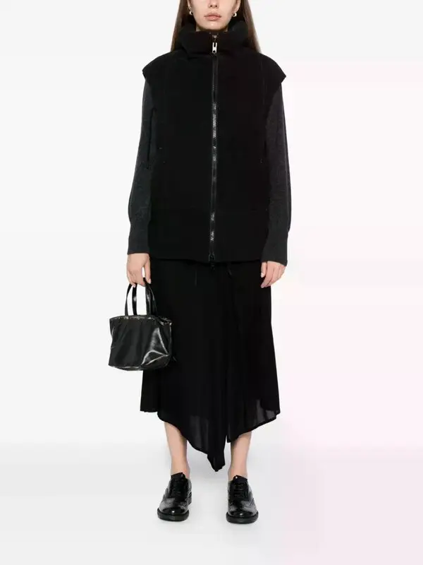 Yohji Yamamoto Quilted Sleeveless Zip-up Jacket