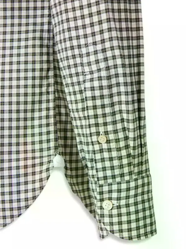 LUIGI BORRELLI Checked Classic Collar Shirt - Green