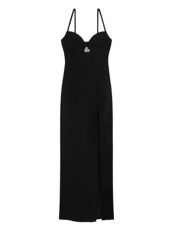 Blumarine Crystal-embellished Maxi Dress - Black