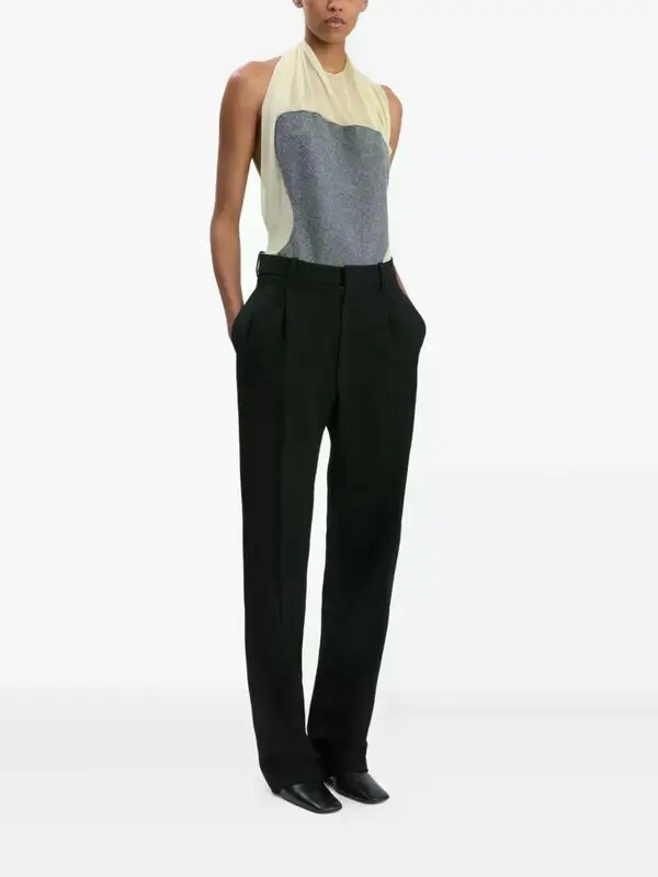 Victoria Beckham Draped Panel Silk Top