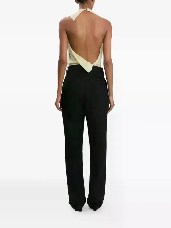 Victoria Beckham Draped Panel Silk Top