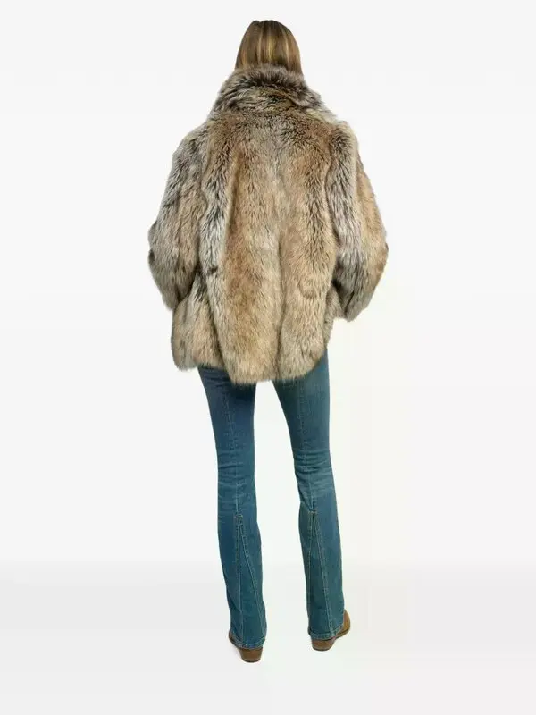 Zadig&Voltaire Faune Faux Fur Coat - Neutrals