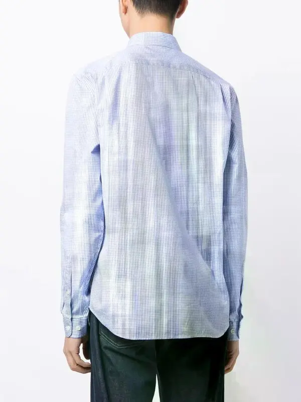 Lacoste Crocodile Logo-patch Plaid Shirt