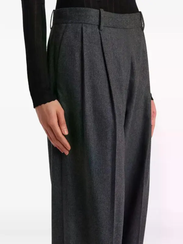 Khaite Wool Straight-leg Trousers