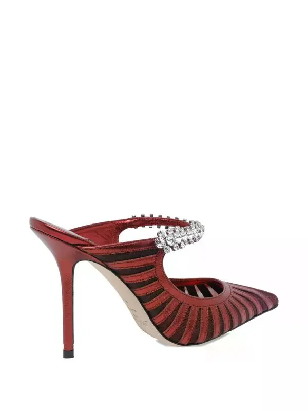 JIMMY CHOO 100mm Bing Mules - Red