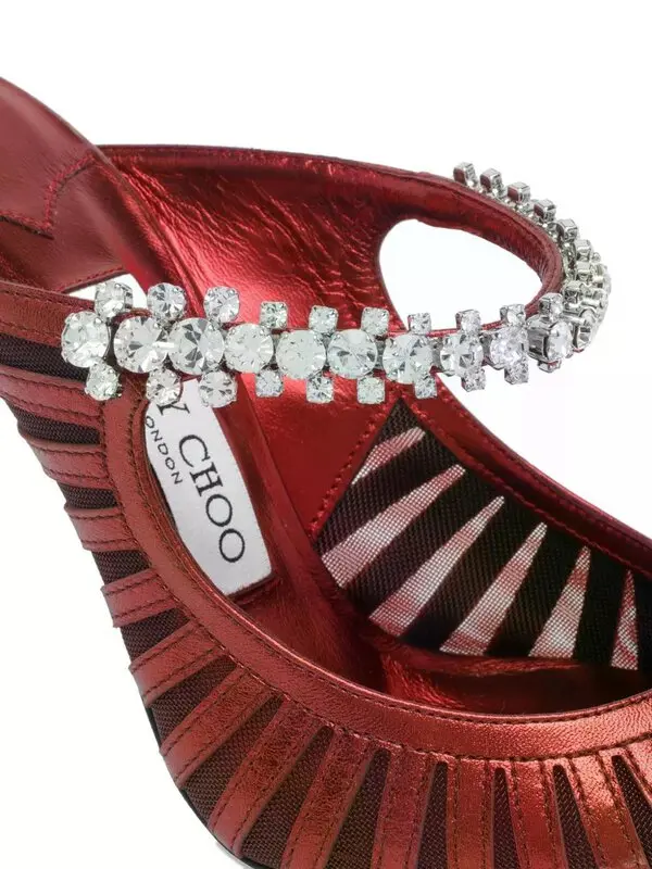 JIMMY CHOO 100mm Bing Mules - Red