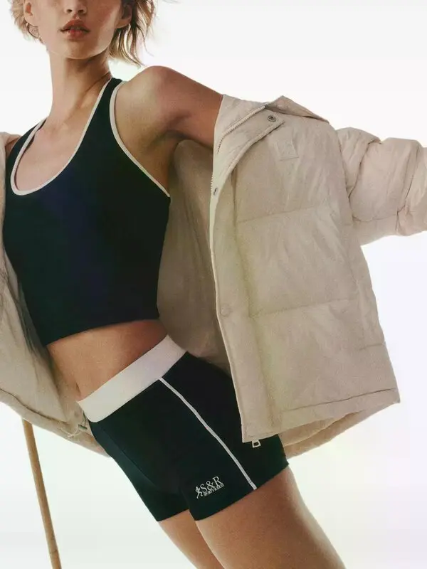 Sporty & Rich Logo-patch Puffer Jacket