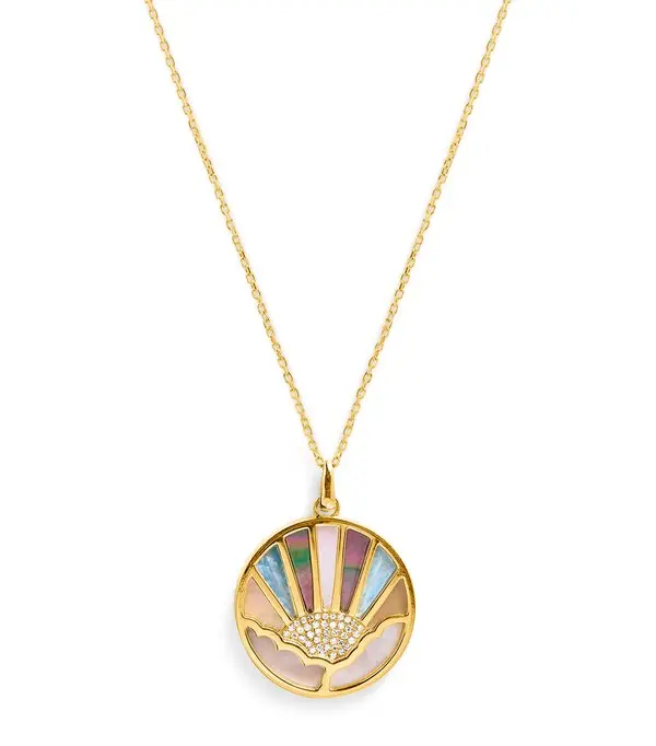L'ATELIER NAWBAR Yellow Diamond And Mother Of Pearl Sunshine Necklace - Gold