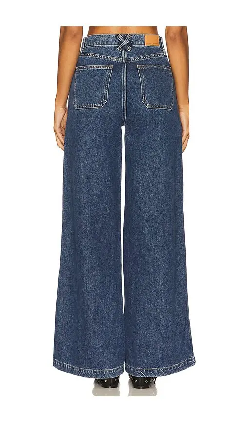 SEVENTY + MOCHI Two Tone Bay Wide Leg Jeans