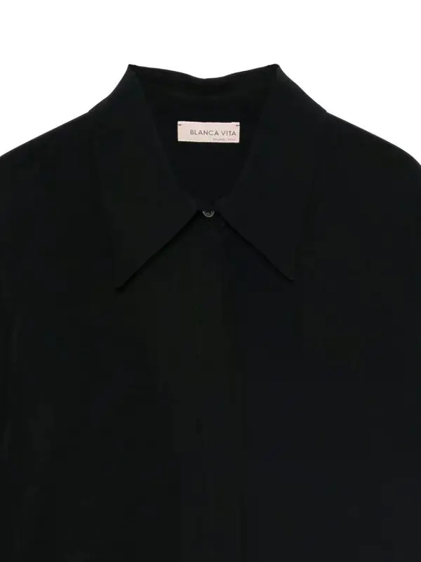 BLANCA VITA Classic Collar Button-up Shirt
