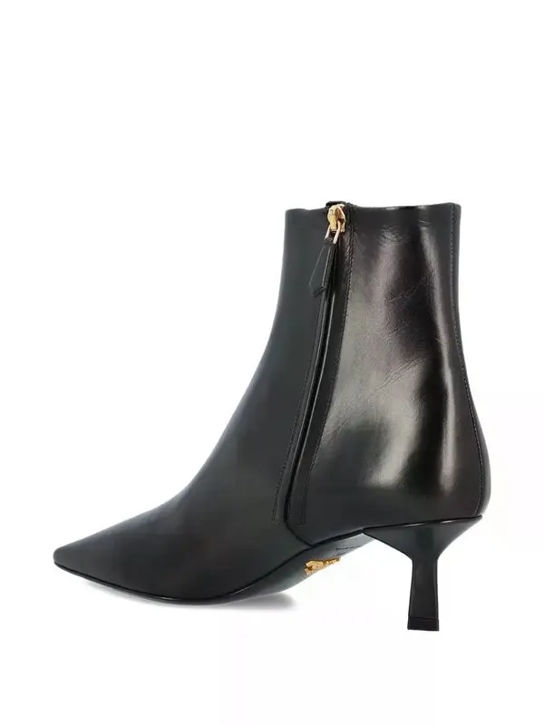 Prada Triangle-logo Pointed-toe Boots